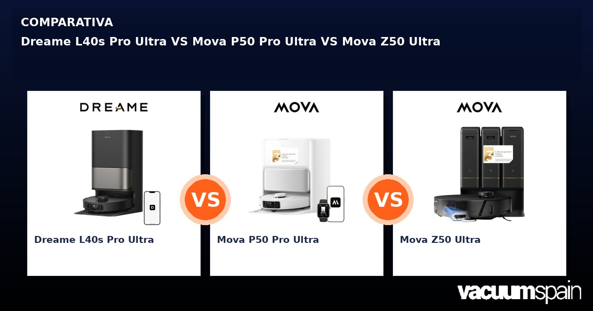 Dreame L40s Pro Ultra vs Mova P50 Pro Ultra vs Mova Z50 Ultra ...