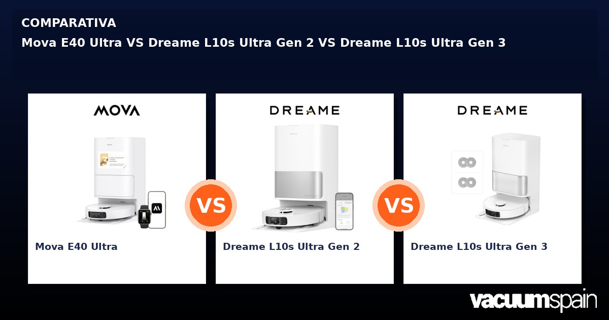 Mova E40 Ultra vs Dreame L10s Ultra Gen 2 vs Dreame L10s Ultra Gen 3 ...